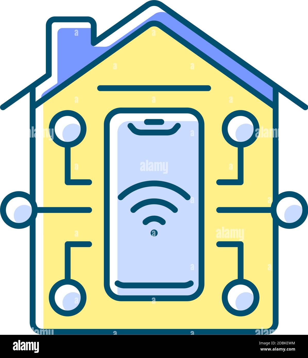 Remote access RGB color icon Stock Vector Image & Art - Alamy
