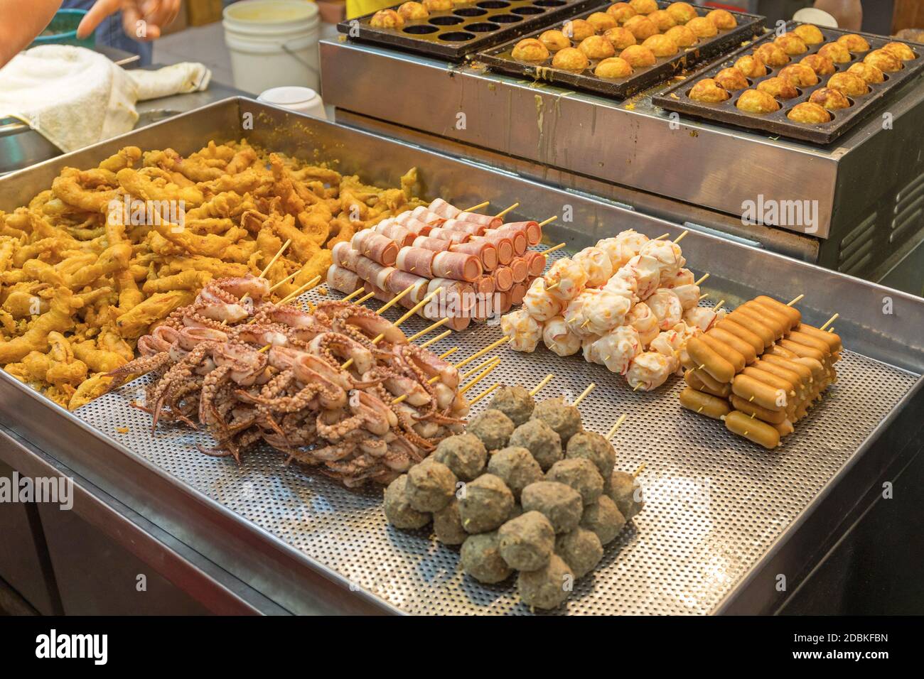 Deep Fried Skewers Fast Food in Hong Kong Stock Photo - Alamy