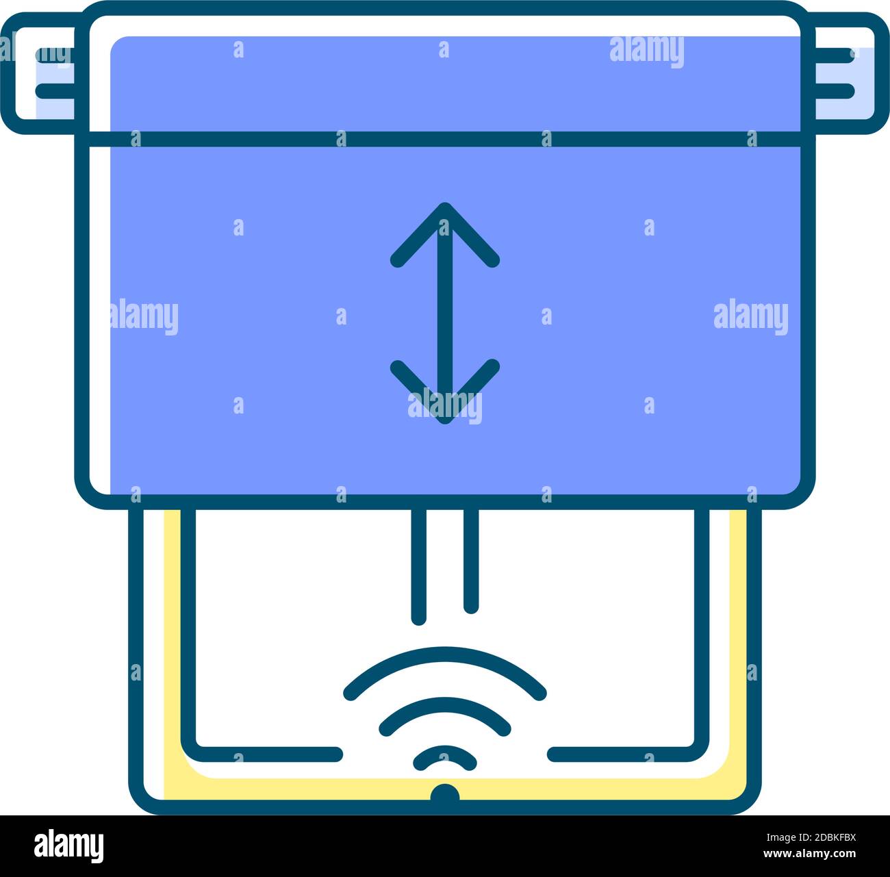 Window blinds sensor RGB color icon Stock Vector Image & Art - Alamy