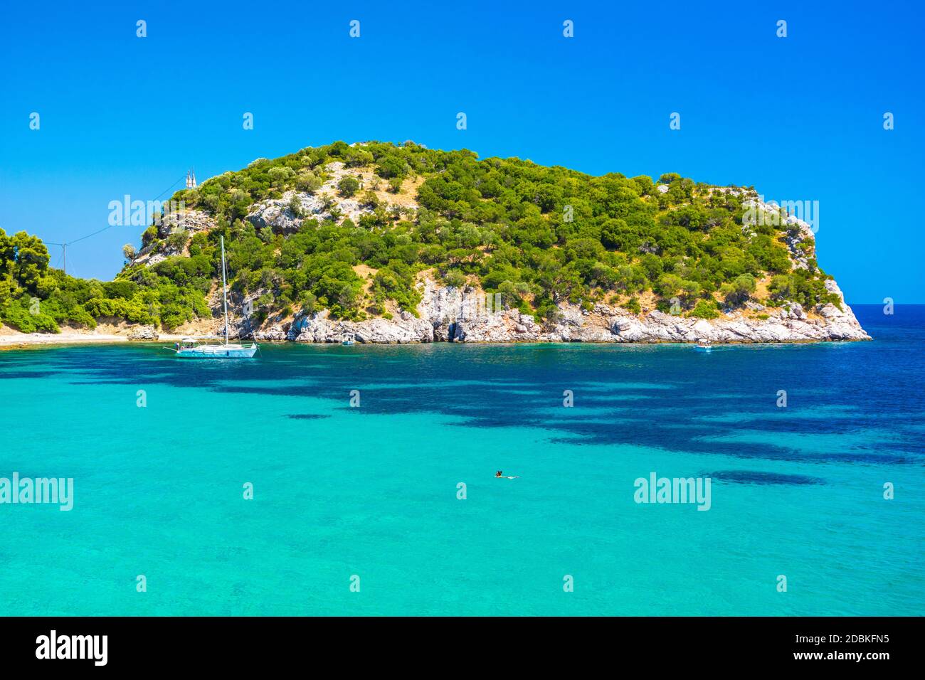 Amazing beach Stafilos, Skopelos, Greece Stock Photo - Alamy