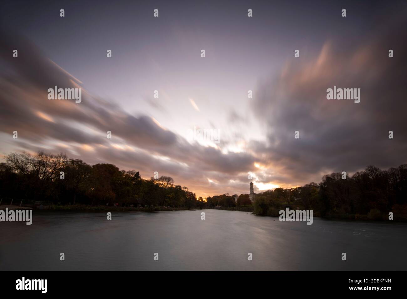 Sunset at Highfields University Park in Nottingham, Nottinghamshire ...