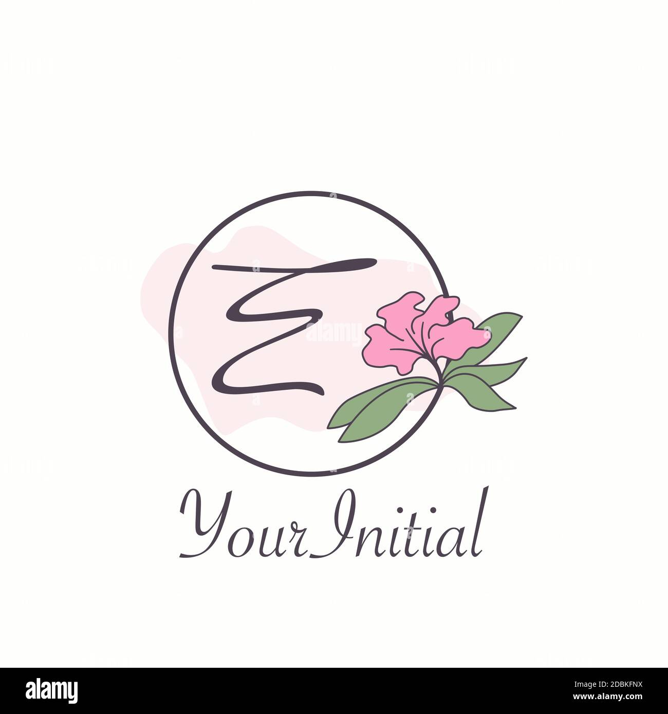 Letter e botanical logo Cut Out Stock Images & Pictures - Alamy