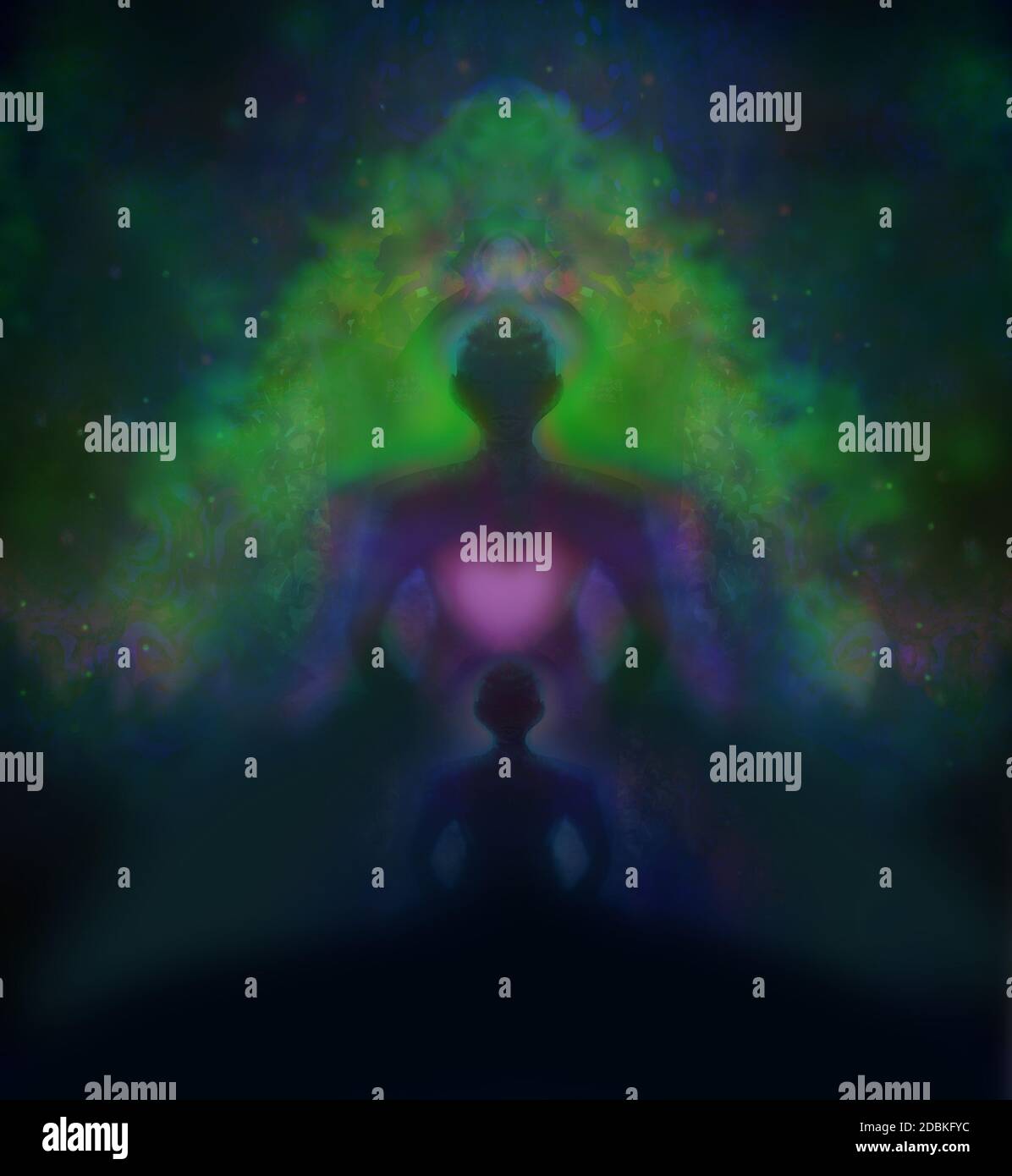 Yoga meditation - abstract card Stock Photo - Alamy