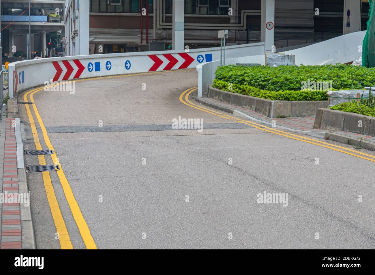 Way to Multi Levl Parking Garage in Hong Kong Stock Photo - Alamy