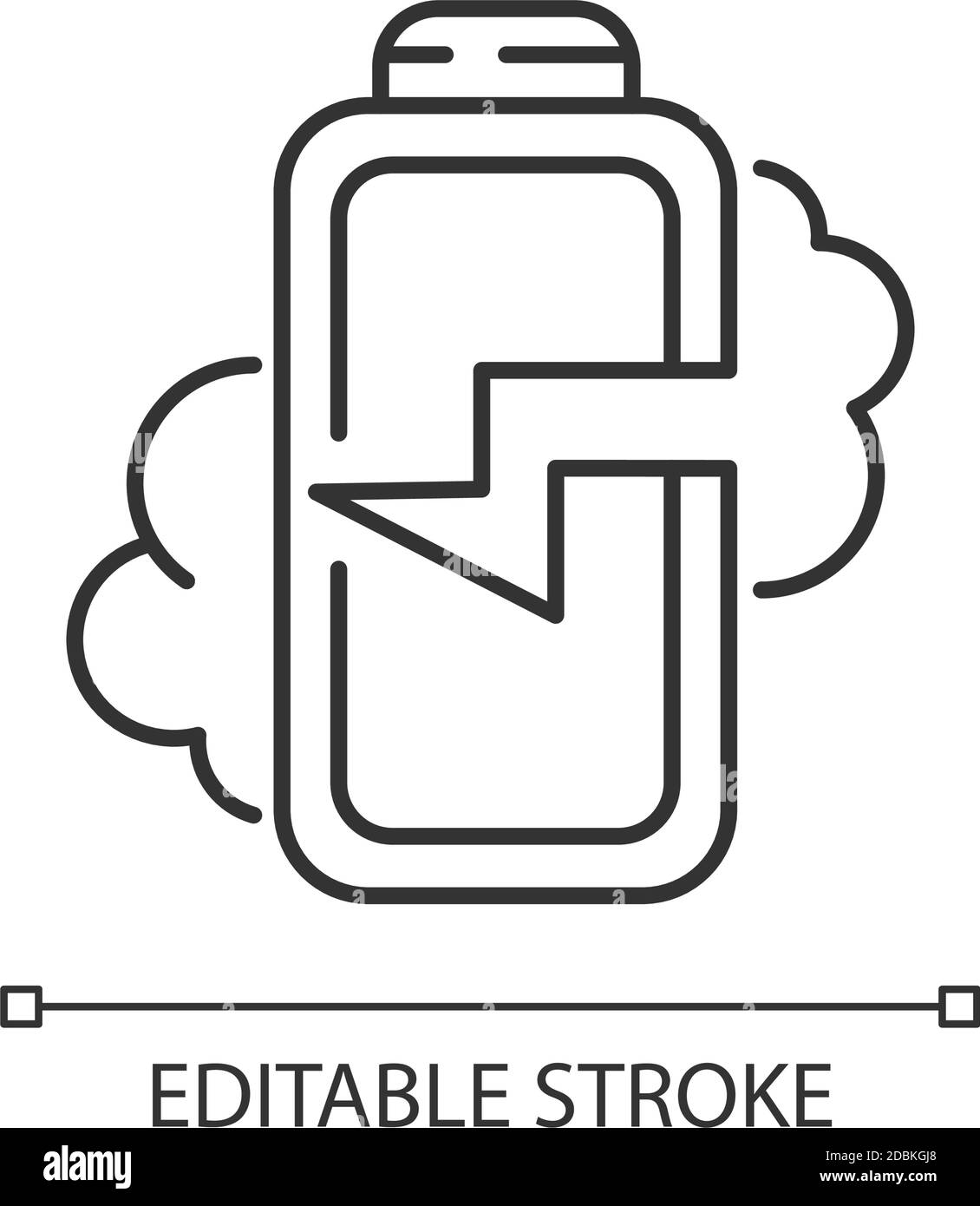 Battery breaking linear icon Stock Vector Image & Art - Alamy