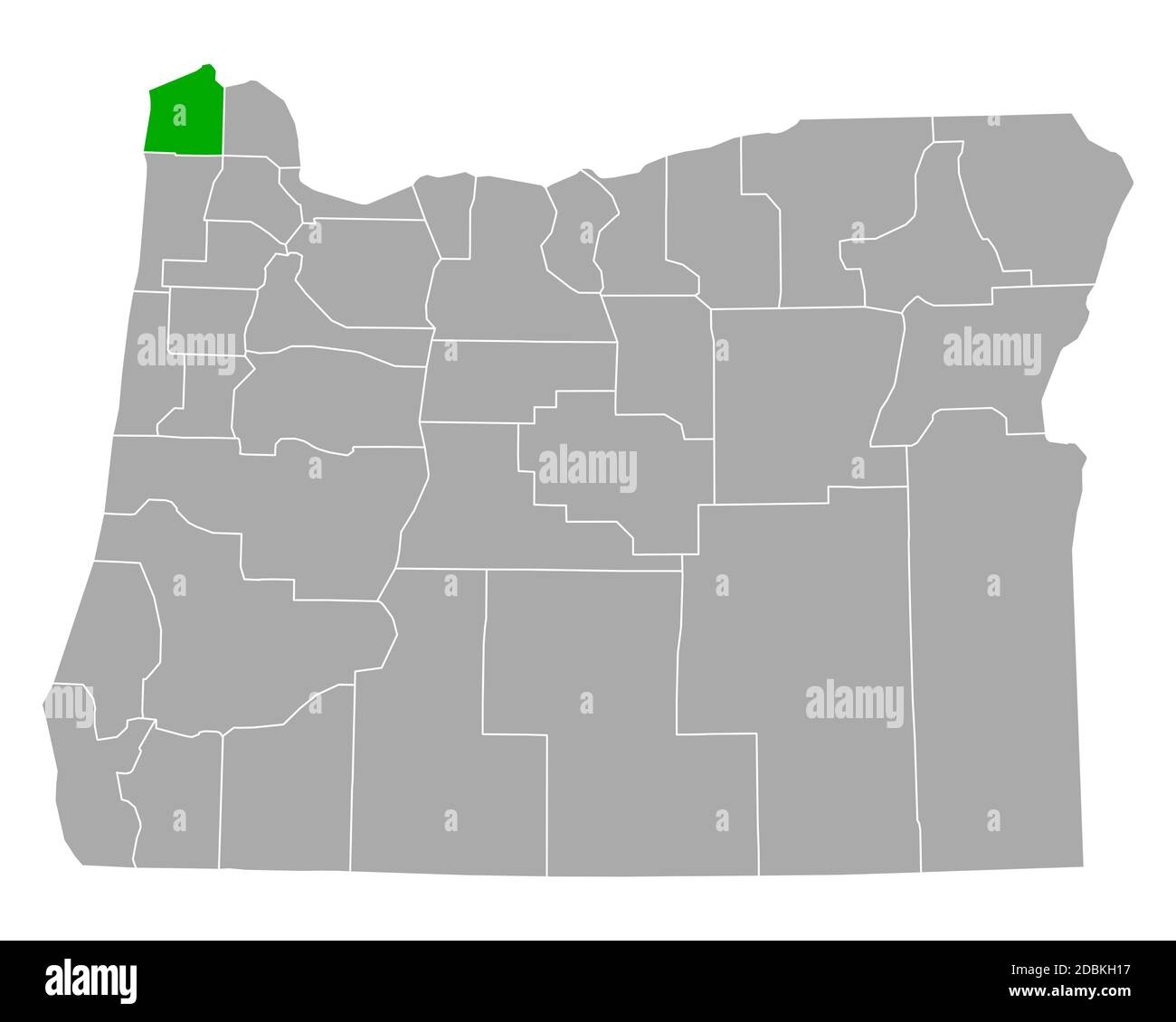Map of Clatsop in Oregon Stock Photo - Alamy