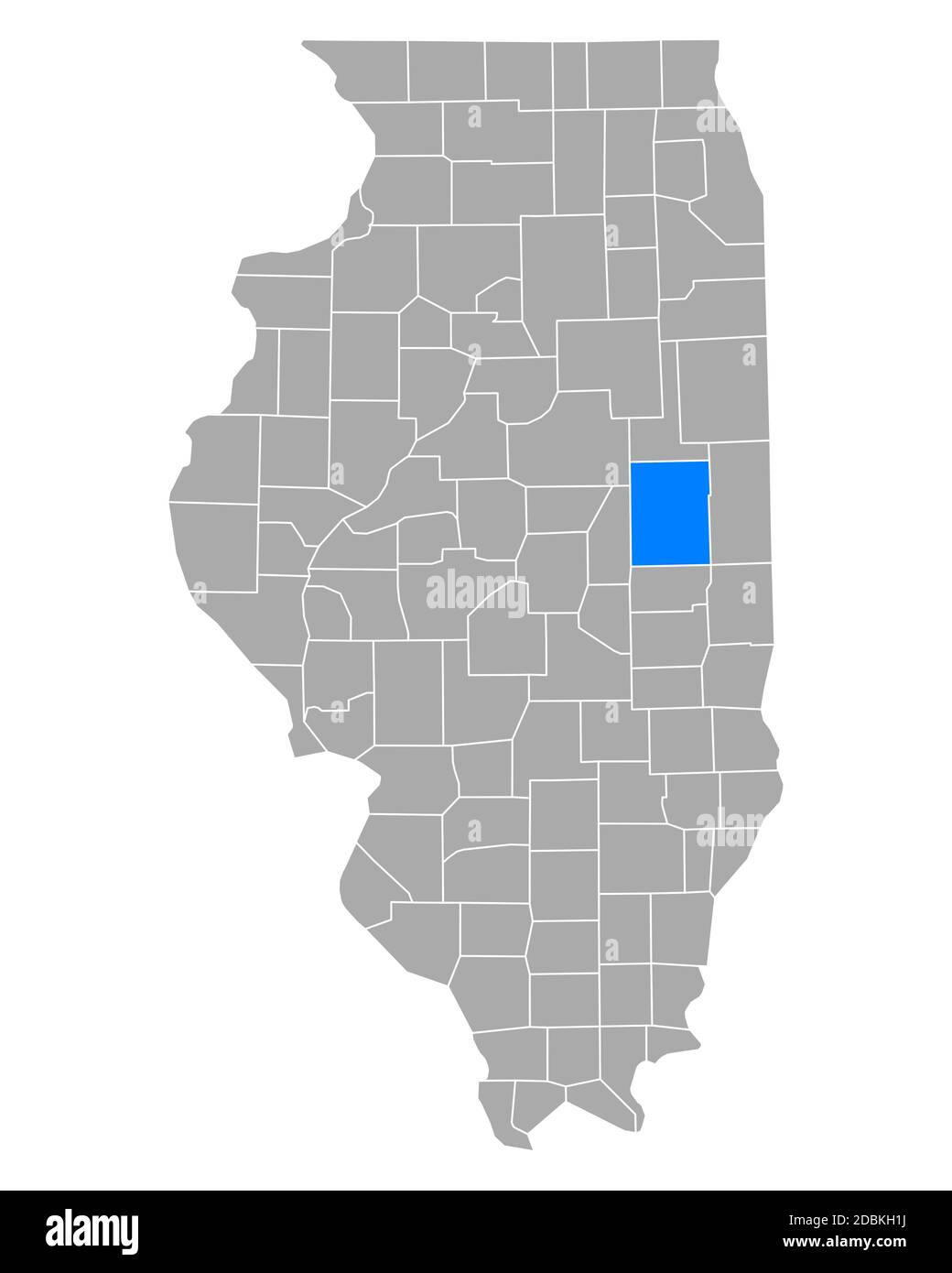 Map of Champaign in Illinois Stock Photo - Alamy