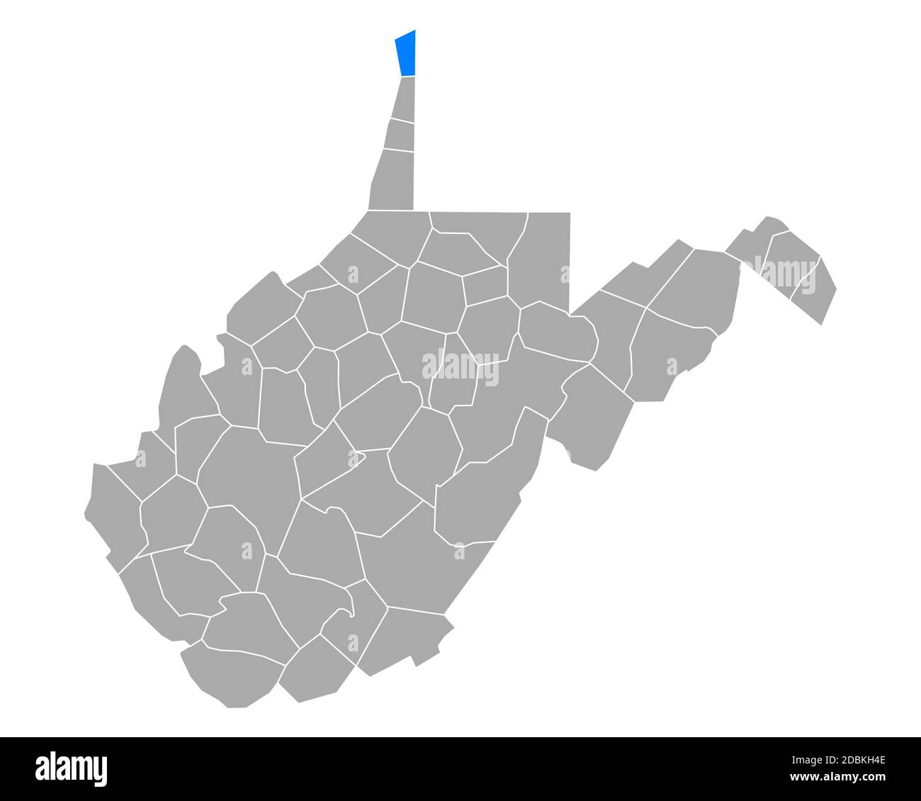 Map of Hancock in West Virginia Stock Photo - Alamy