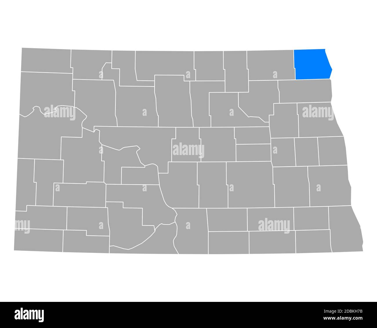 Pembina county map hi-res stock photography and images - Alamy