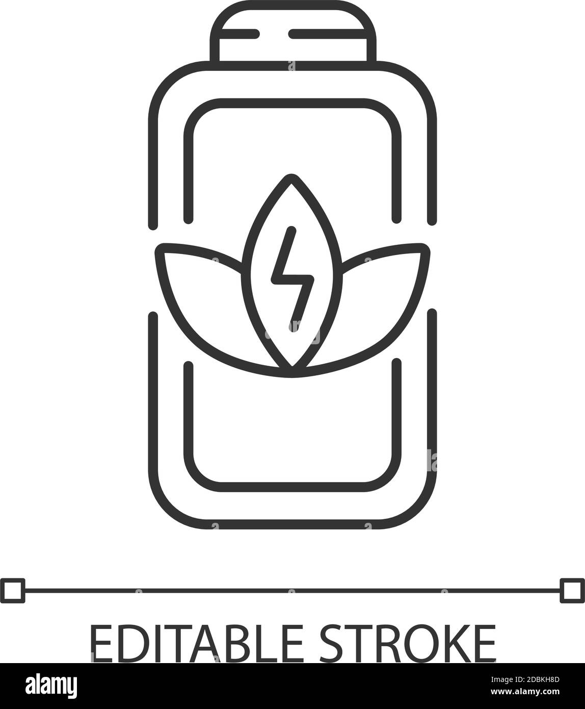 Battery charge saving linear icon Stock Vector Image & Art - Alamy