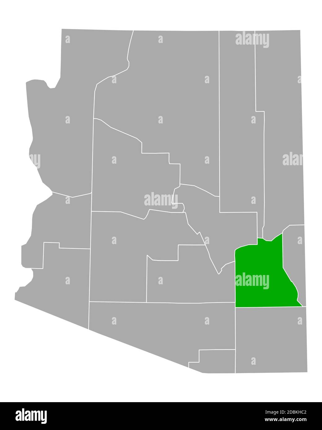 Map of Graham in Arizona Stock Photo - Alamy