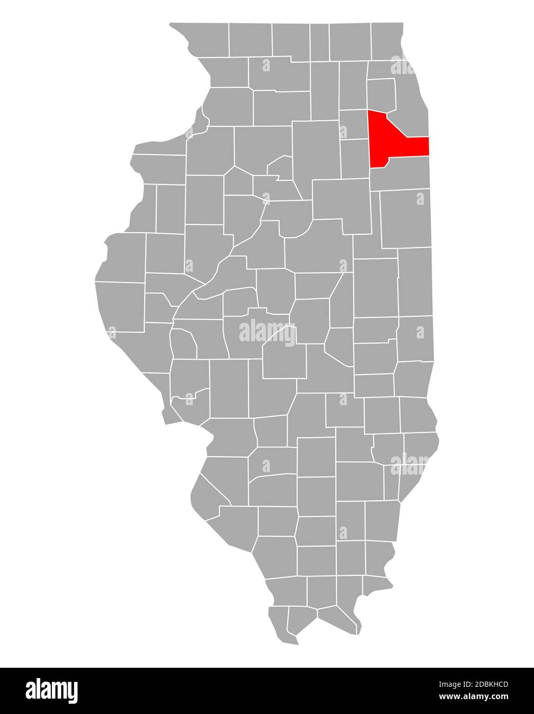 Map of Will in Illinois Stock Photo - Alamy