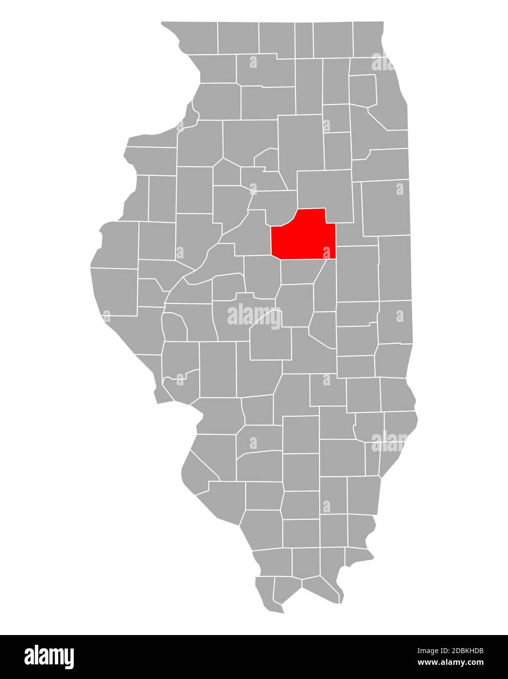 Map of McLean in Illinois Stock Photo - Alamy