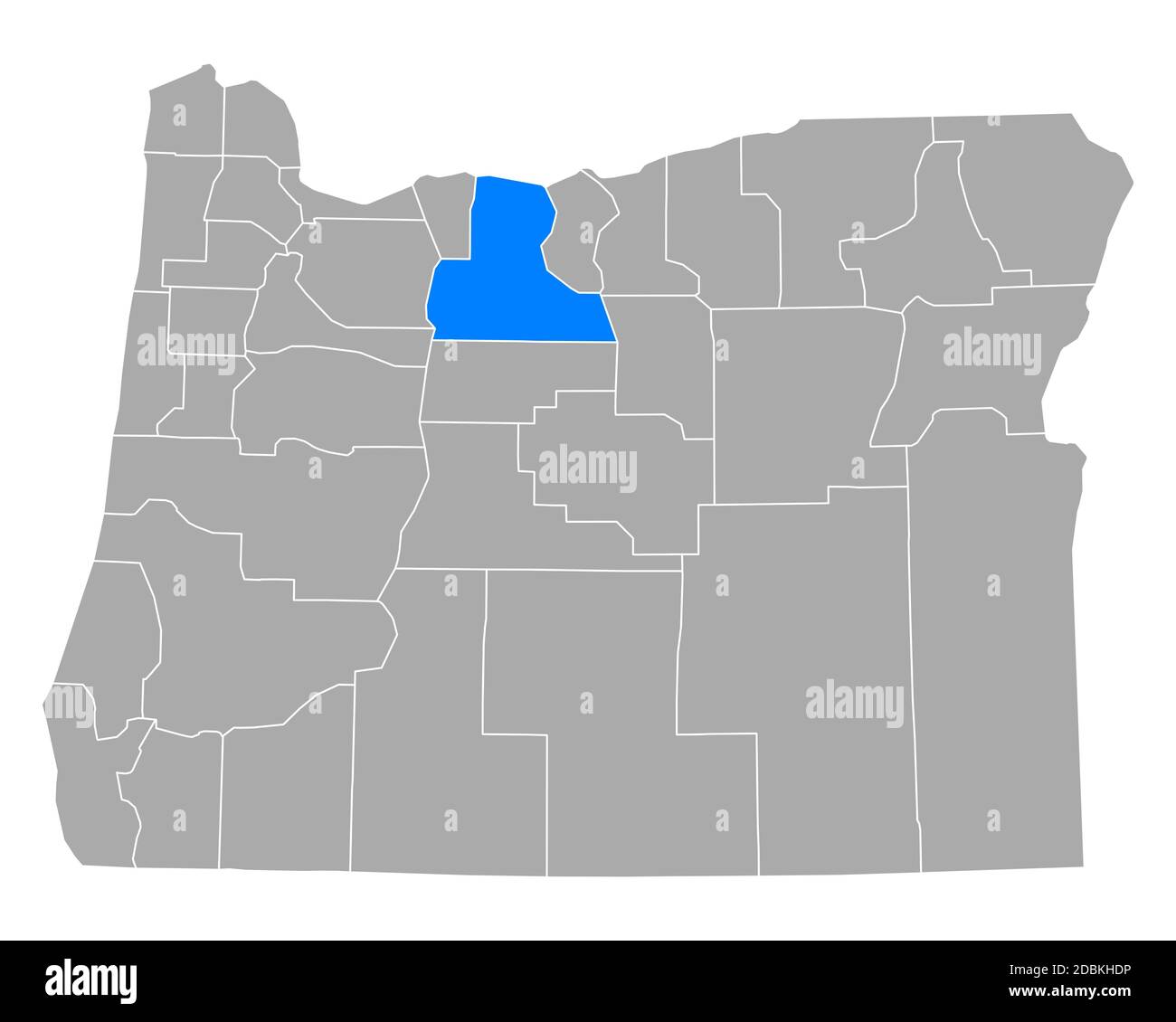 Map of Wasco in Oregon Stock Photo - Alamy