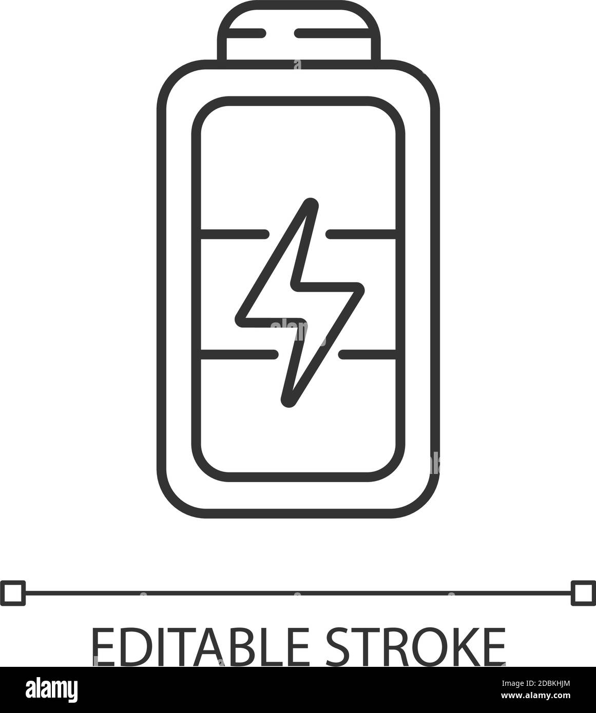 Full battery linear icon hi-res stock photography and images - Alamy