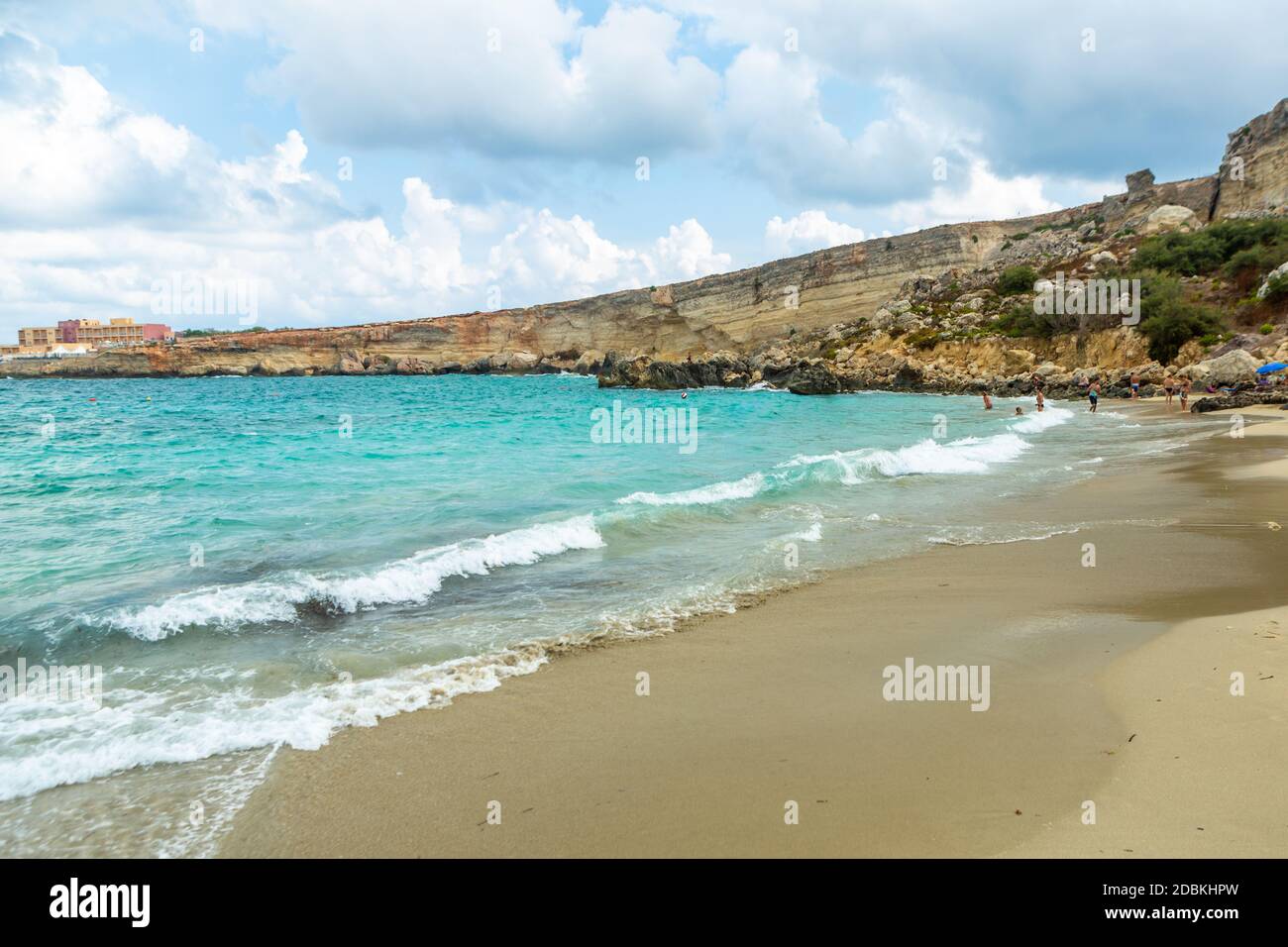 Malta, Paradise Bay on the Marfa Peninsula. Island of Malta Stock Photo ...