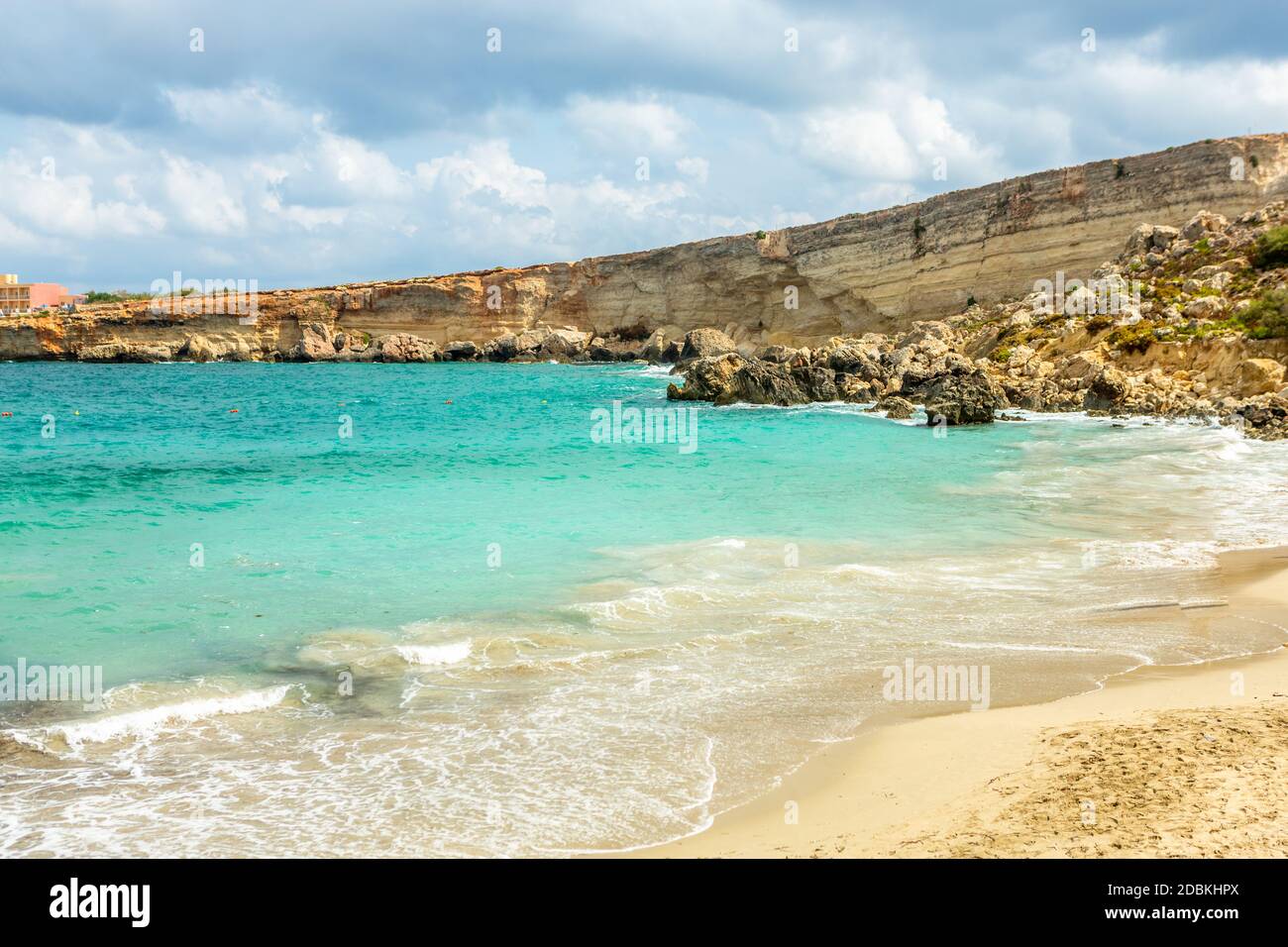 Malta, Paradise Bay on the Marfa Peninsula. Island of Malta Stock Photo ...