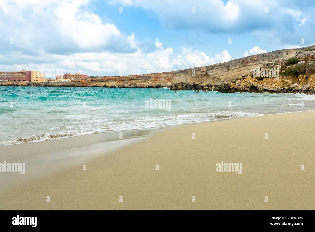 Malta, Paradise Bay on the Marfa Peninsula. Island of Malta Stock Photo ...