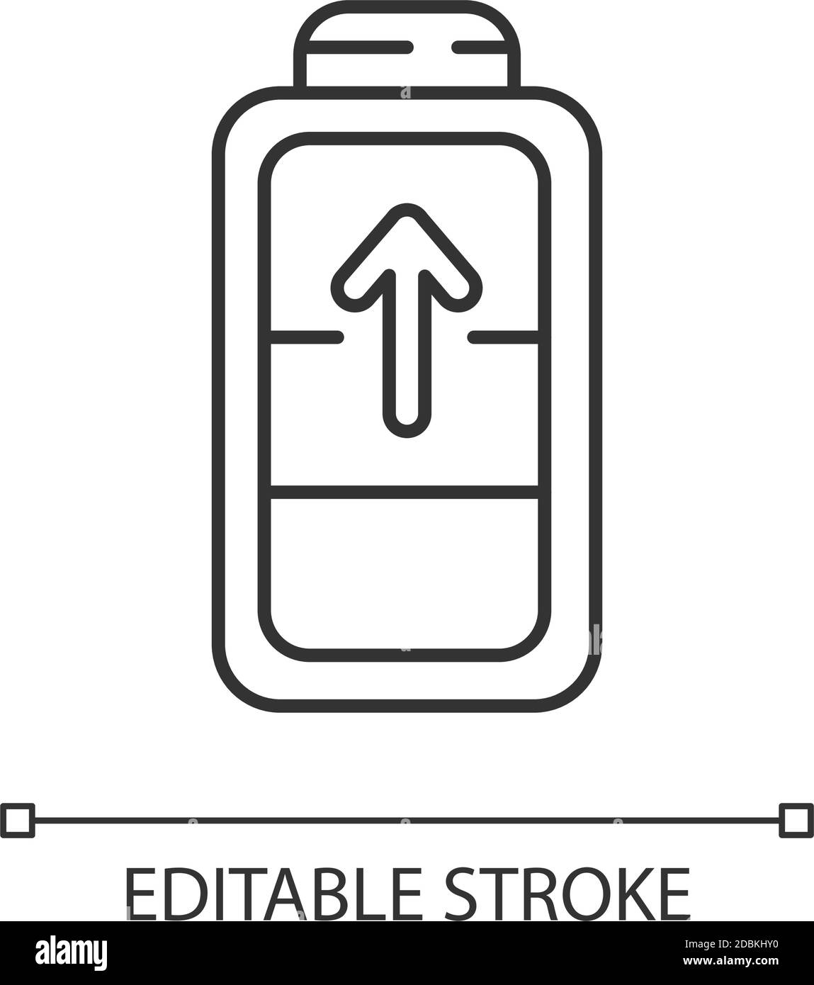 Battery charging process linear icon Stock Vector Image & Art - Alamy