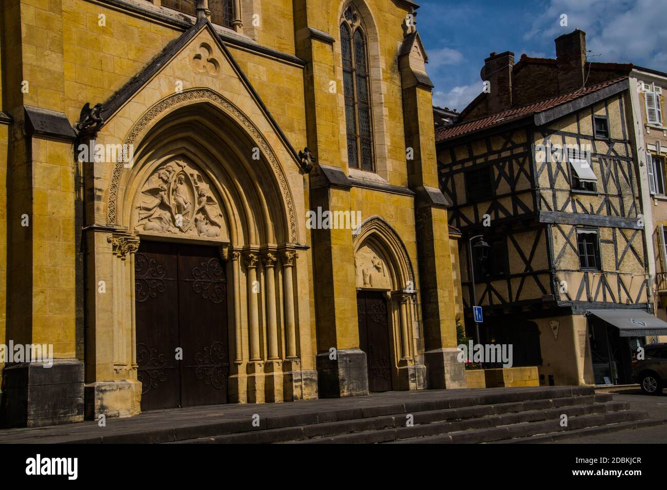 typical village of Loire in the forez Stock Photo - Alamy