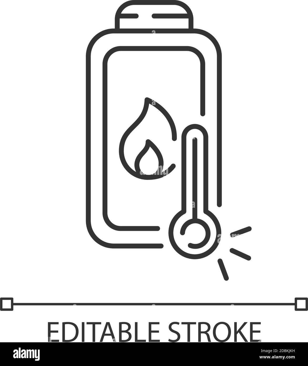 Danger battery heat Stock Vector Images - Alamy