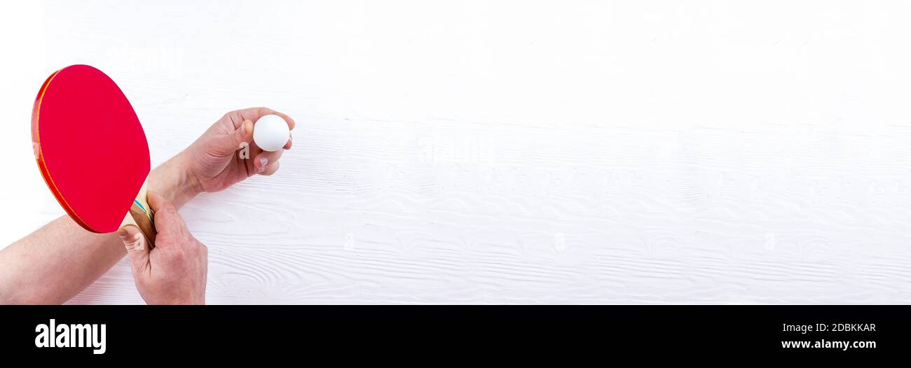 Rackets for table tennis on a white background Stock Photo - Alamy