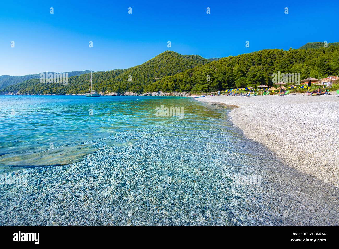 Amazing beach of Milia, Skopelos, Greece Stock Photo - Alamy