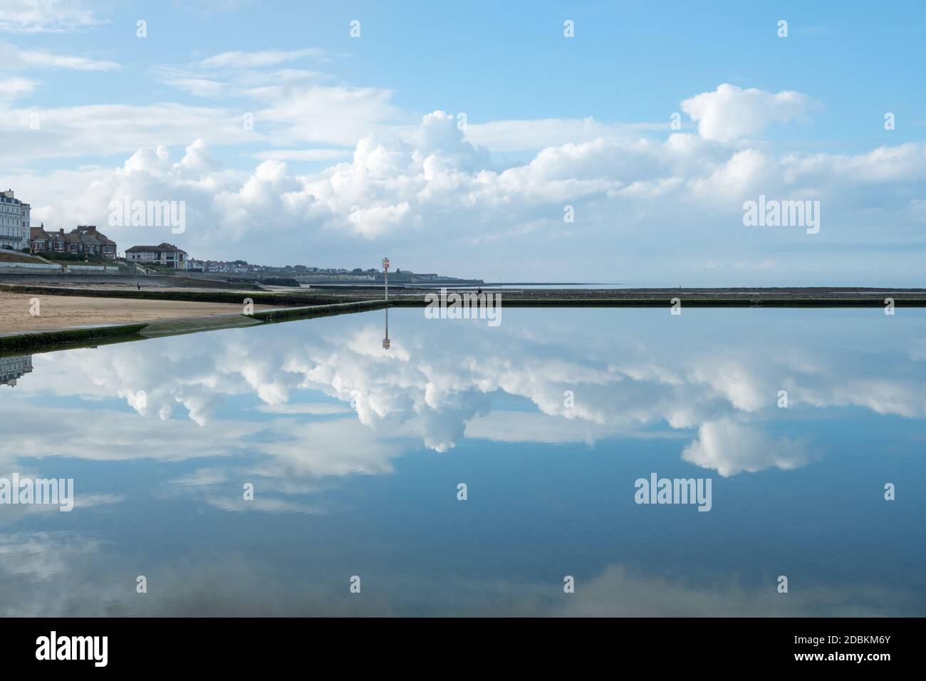 Reflection in Margate's tidal swimming pool, Margate, Kent Stock Photo ...