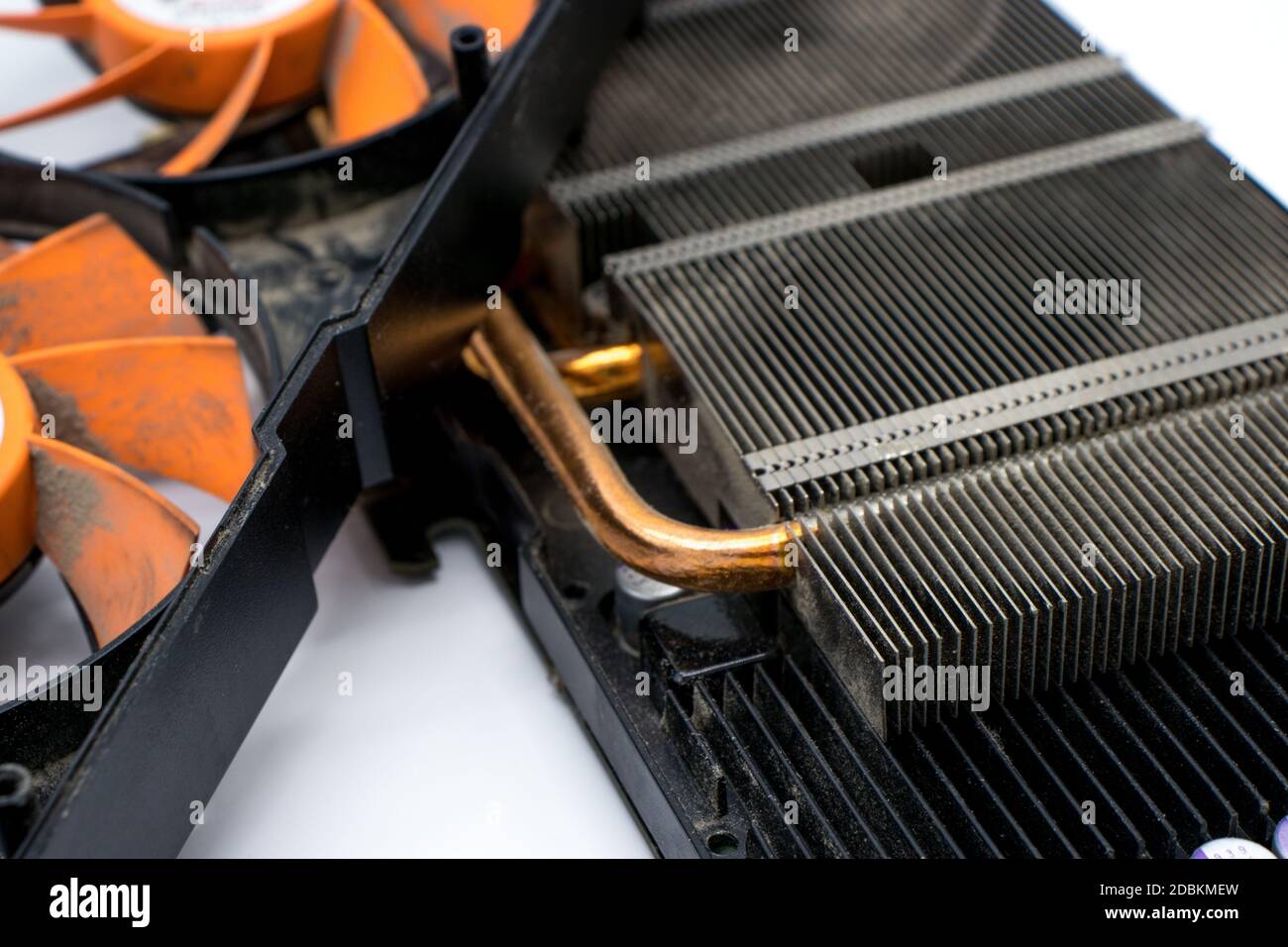 Disassembled video card isolated on white background Stock Photo - Alamy