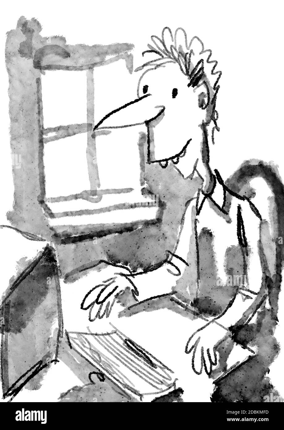 Sketchy man Black and White Stock Photos & Images - Alamy