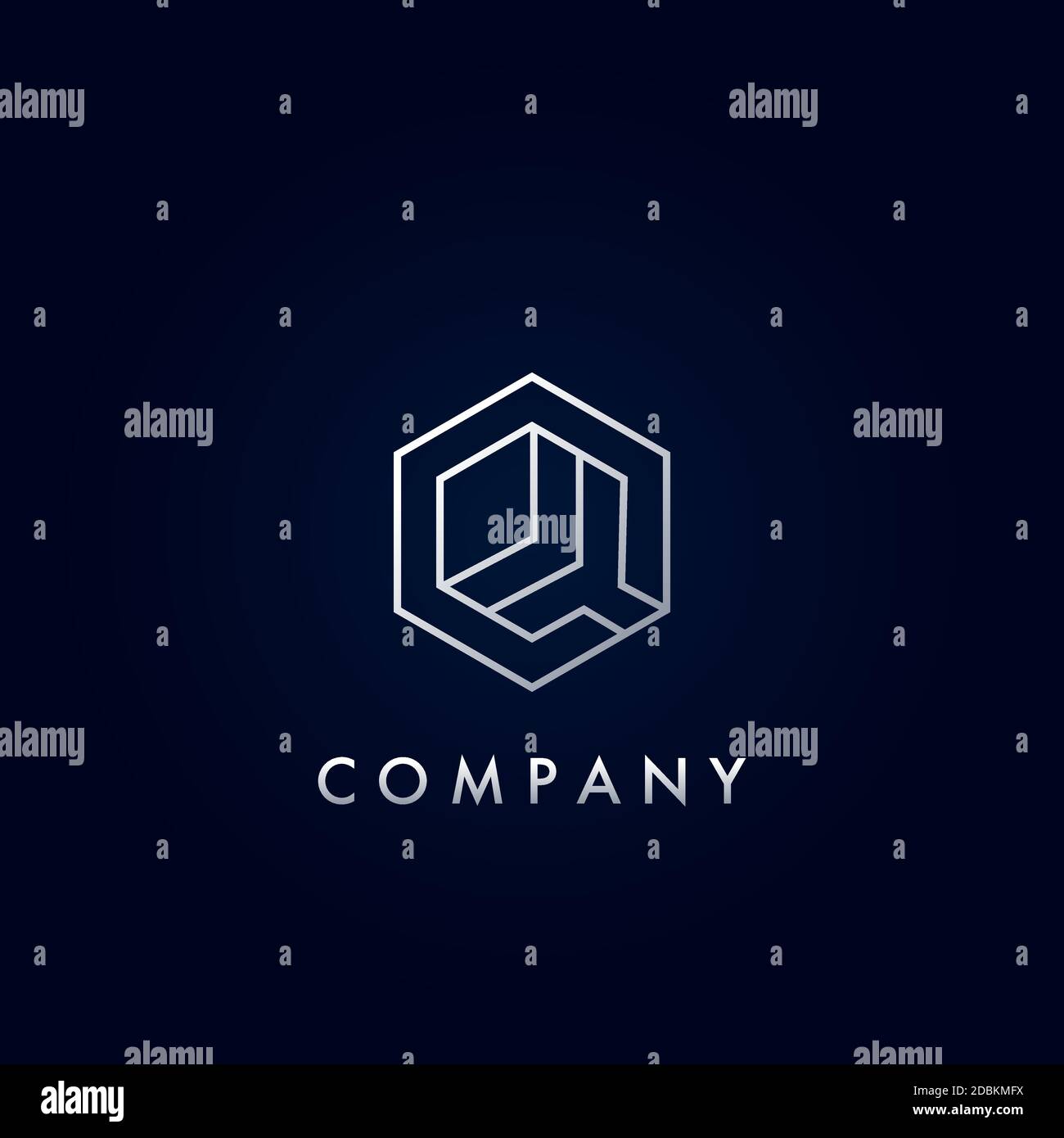Geometrical Hexagon Line Q Letter Logo Apartment Real Estate, Property ...