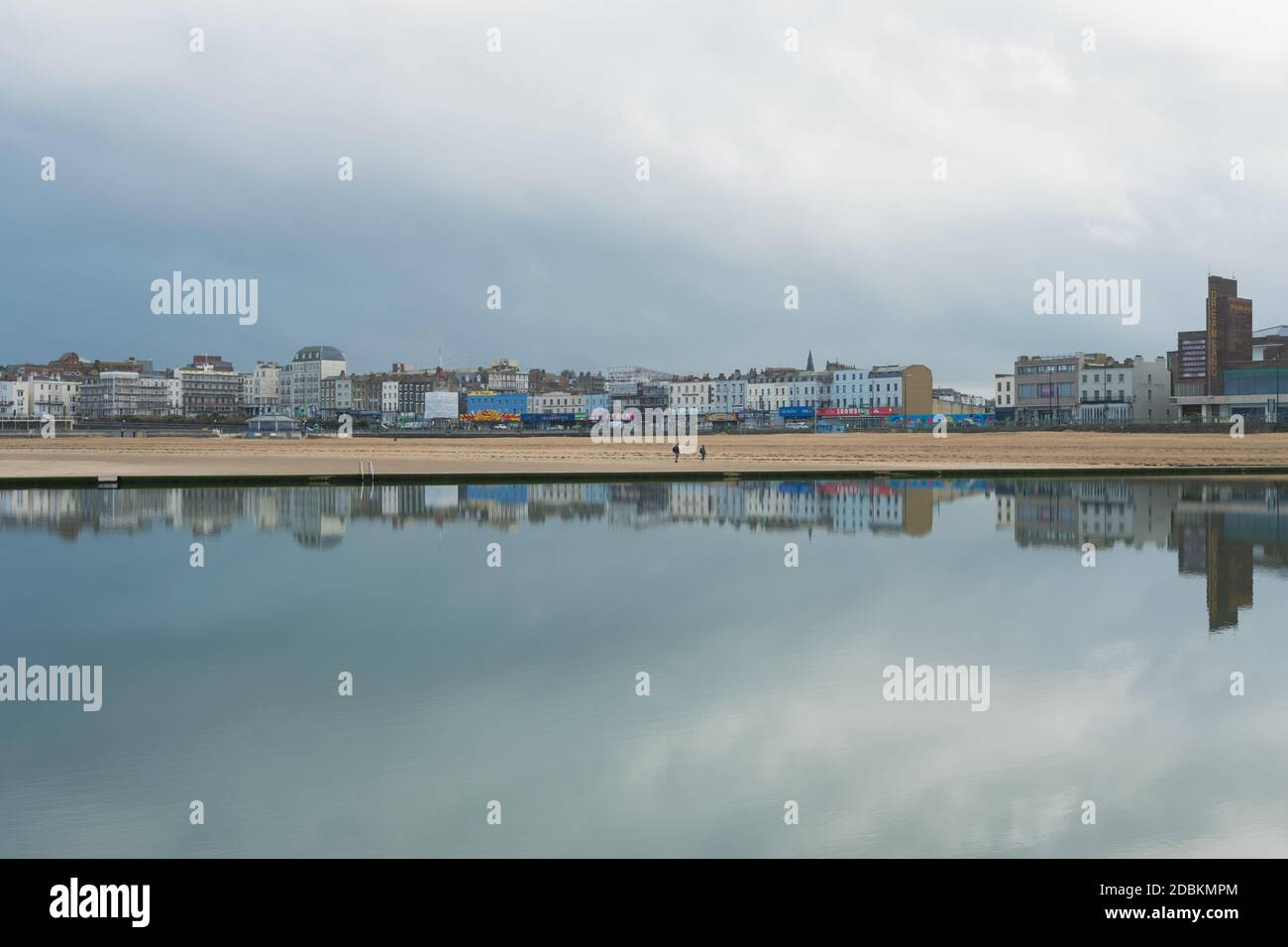 Buildings along Marine Terrace and their reflection in the tidal ...