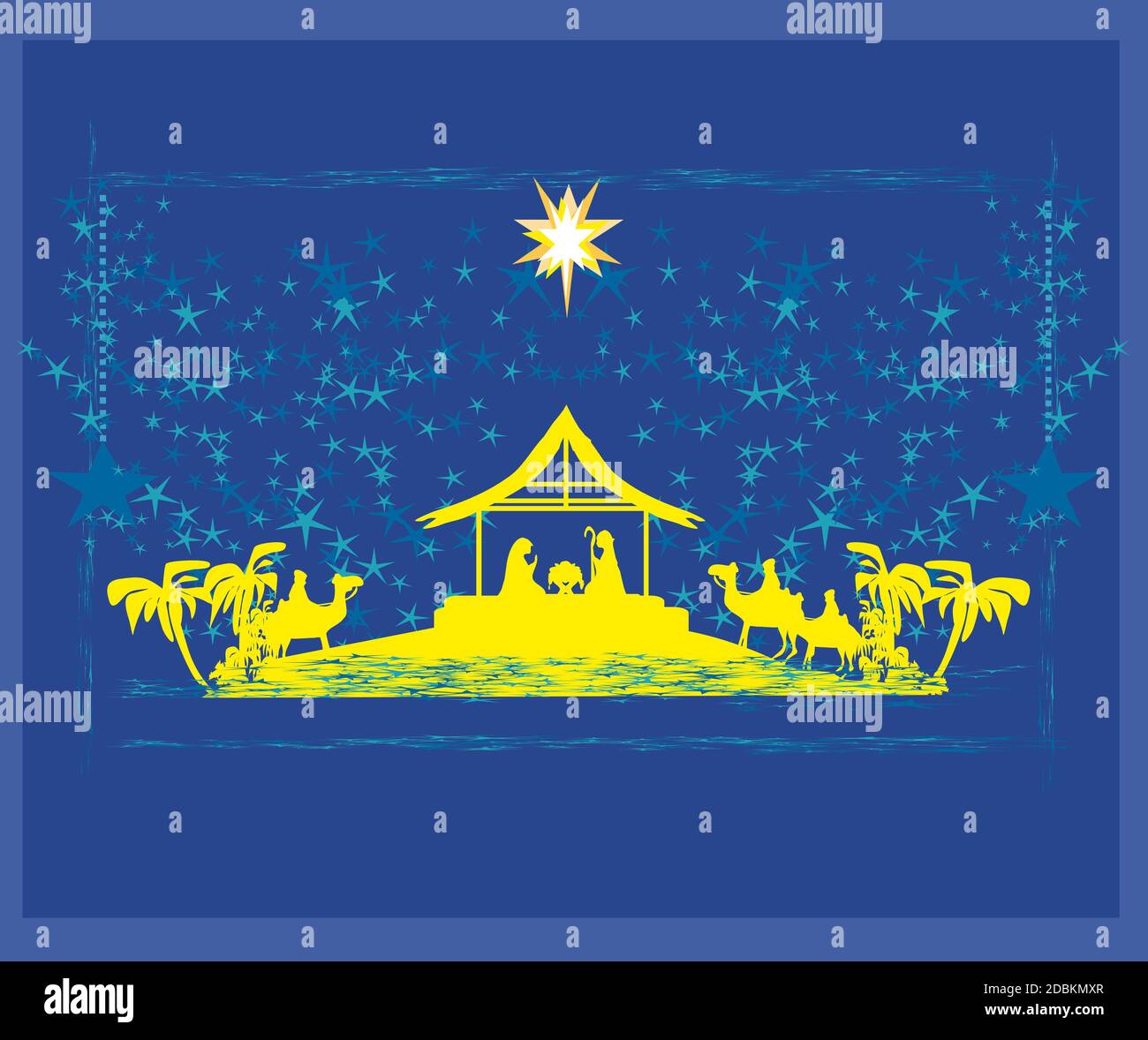 Biblical scene - birth of Jesus in Bethlehem Stock Photo - Alamy