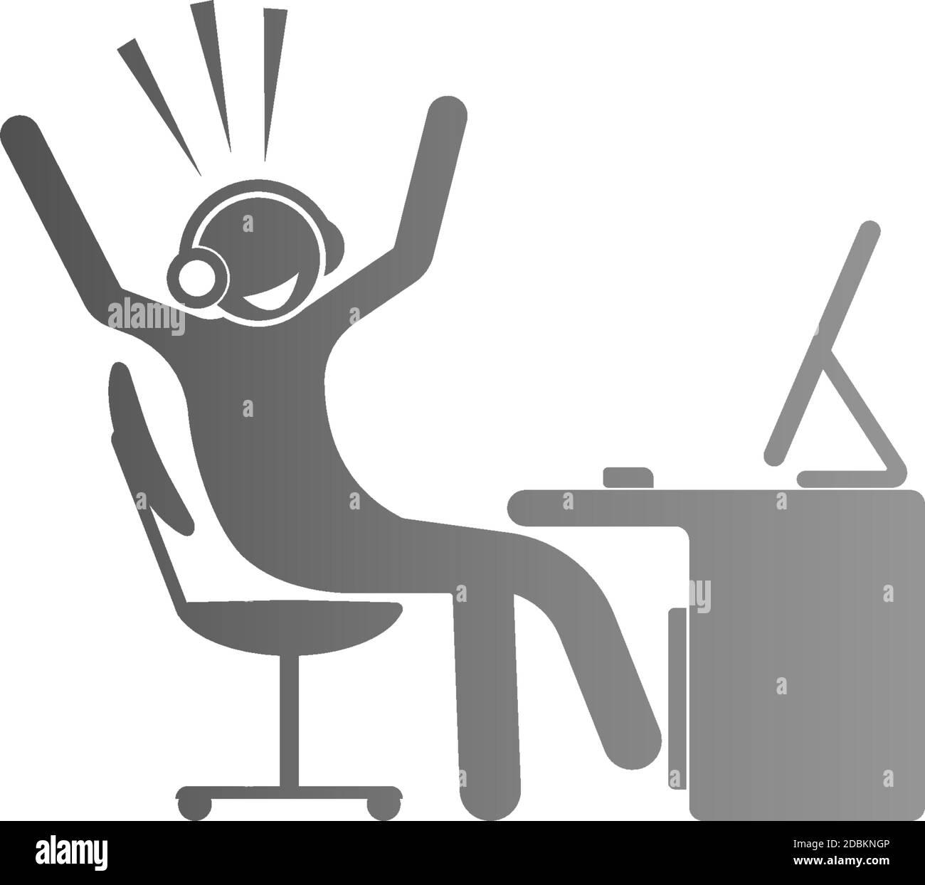 Employee at work computer manufacture Stock Vector Images - Alamy