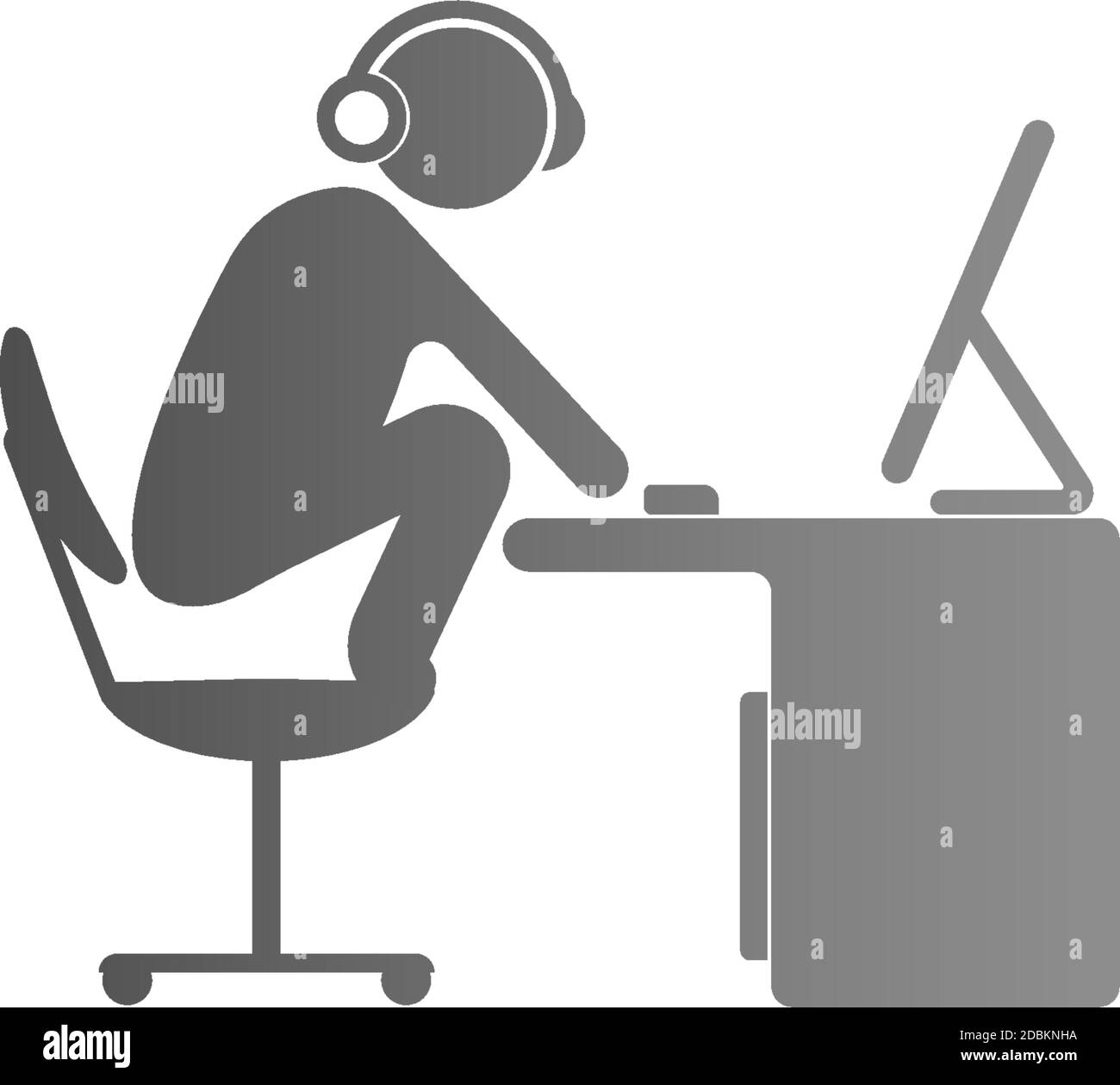 Employee at work computer manufacture Black and White Stock Photos ...