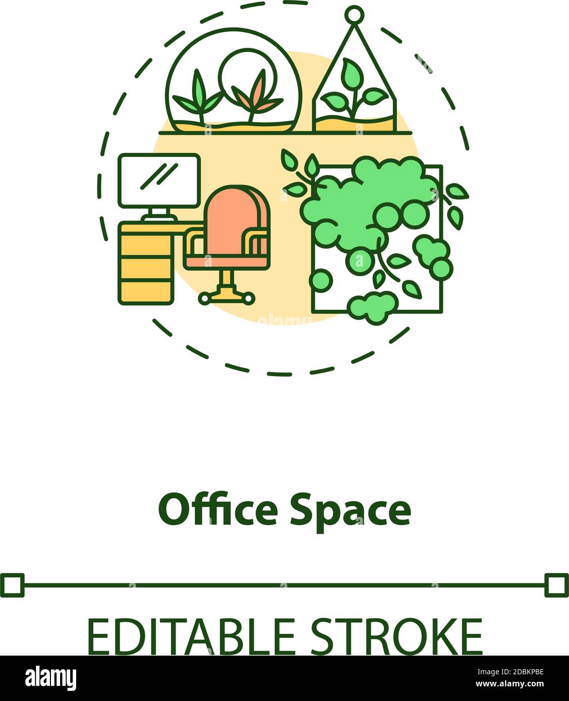 Office space concept icon Stock Vector Image & Art - Alamy
