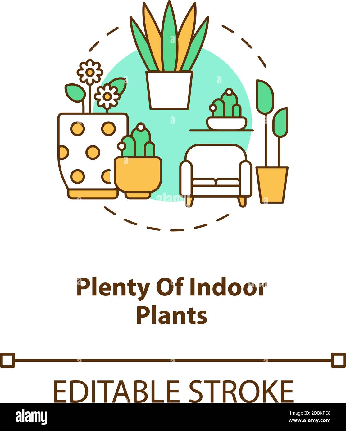 Plenty of indoor plants concept icon Stock Vector Image & Art - Alamy