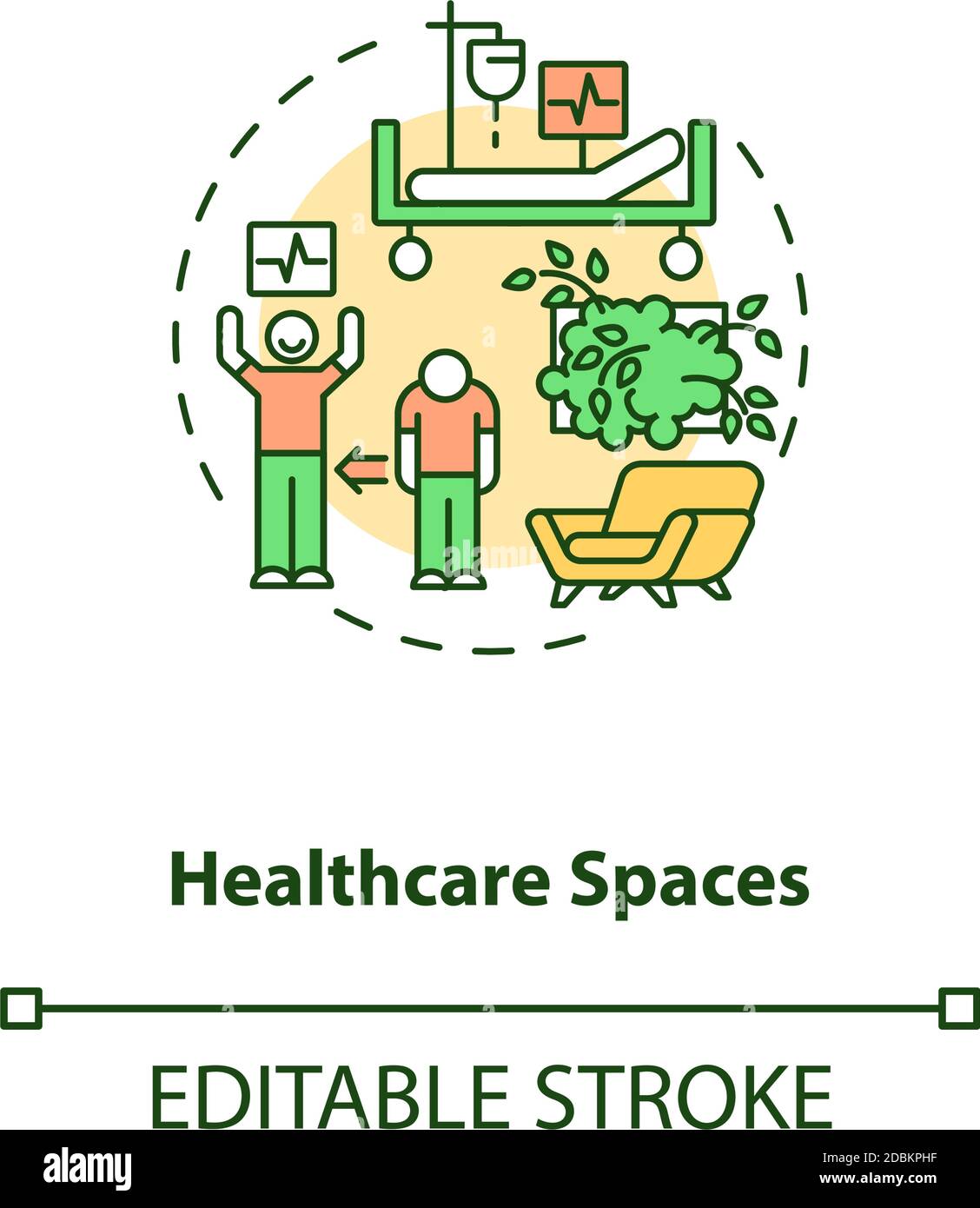 Healthcare spaces concept icon Stock Vector Image & Art - Alamy