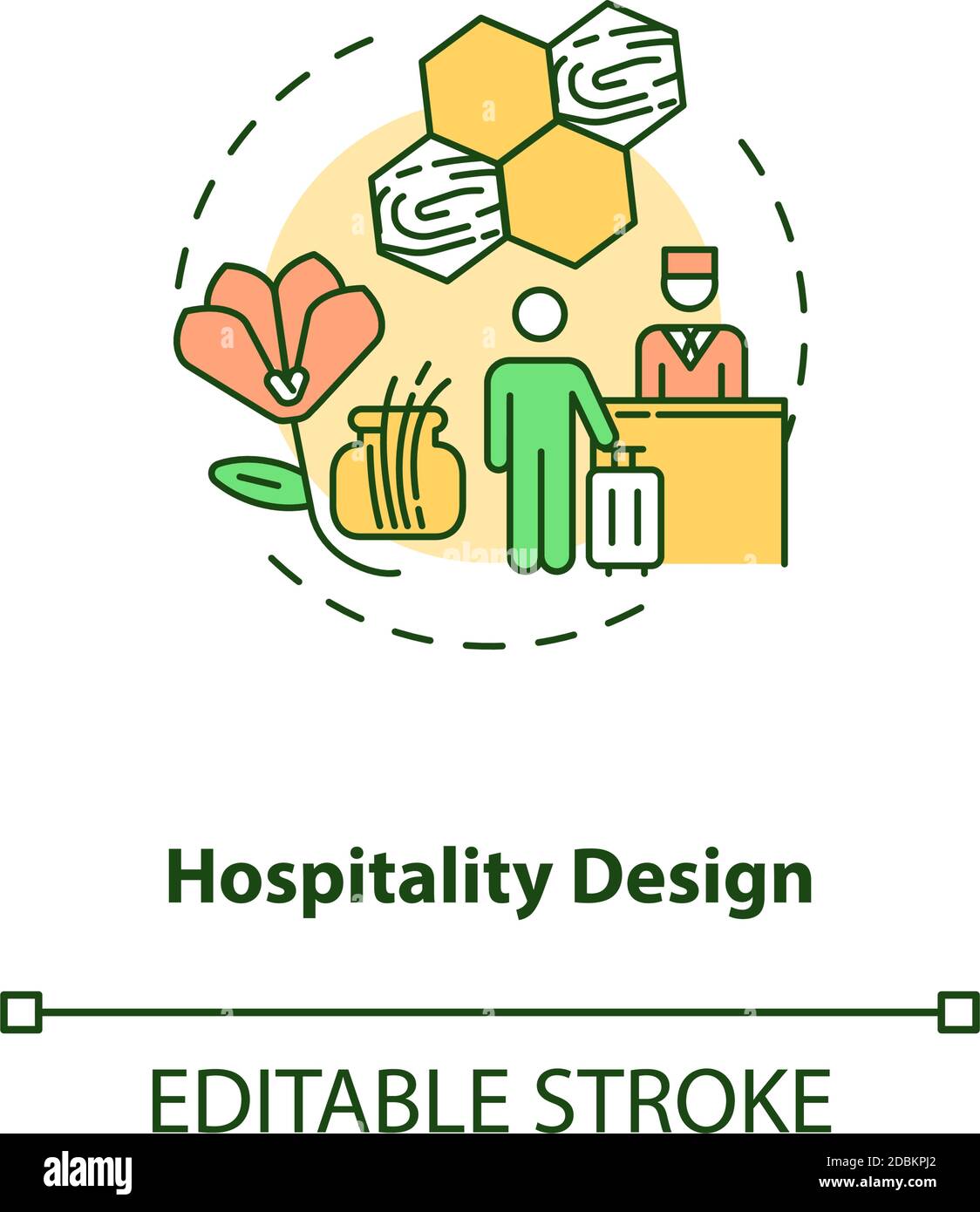 Hospitality design concept icon Stock Vector Image & Art - Alamy