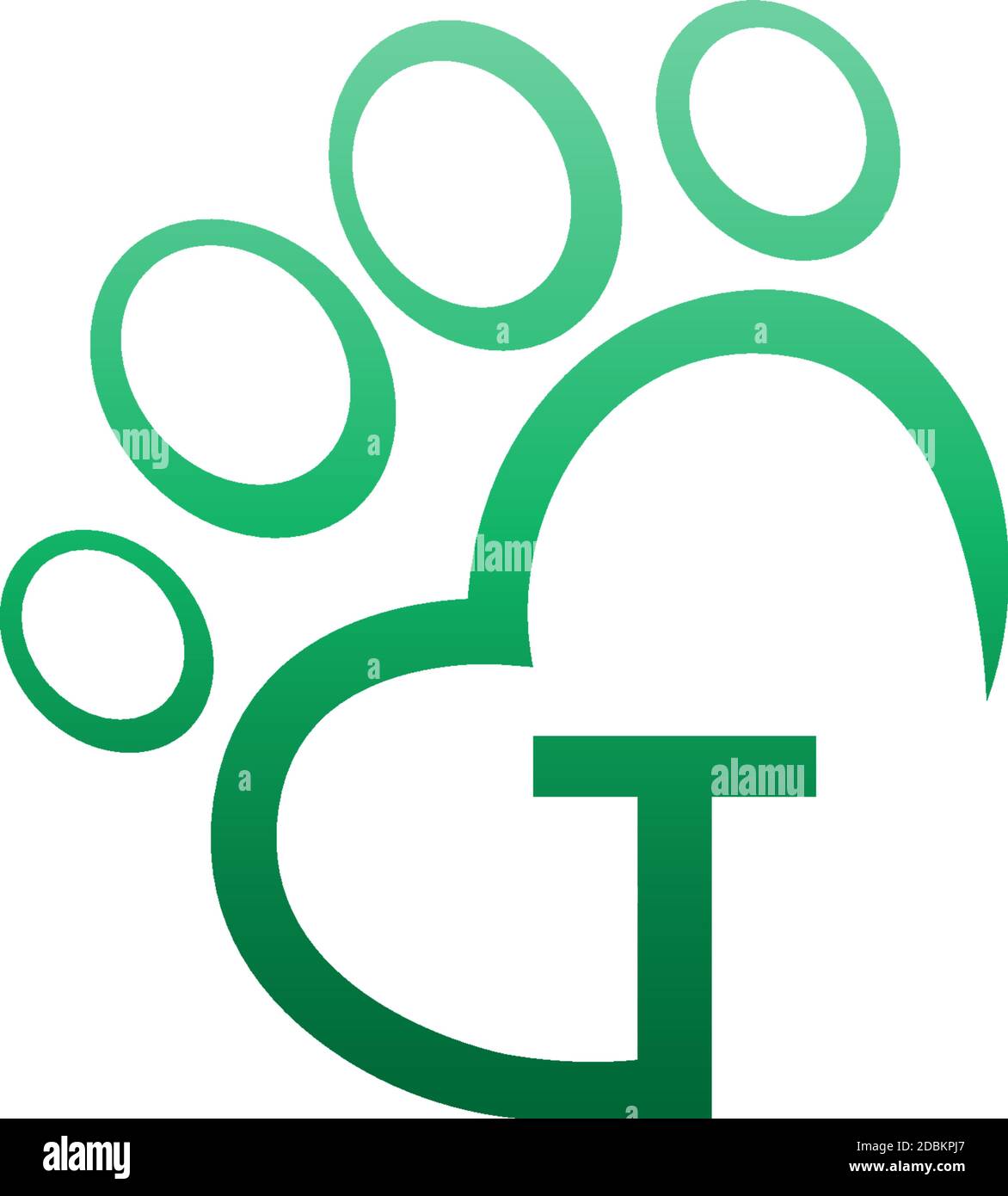 Letter T icon on paw prints logo design Stock Vector Image & Art - Alamy
