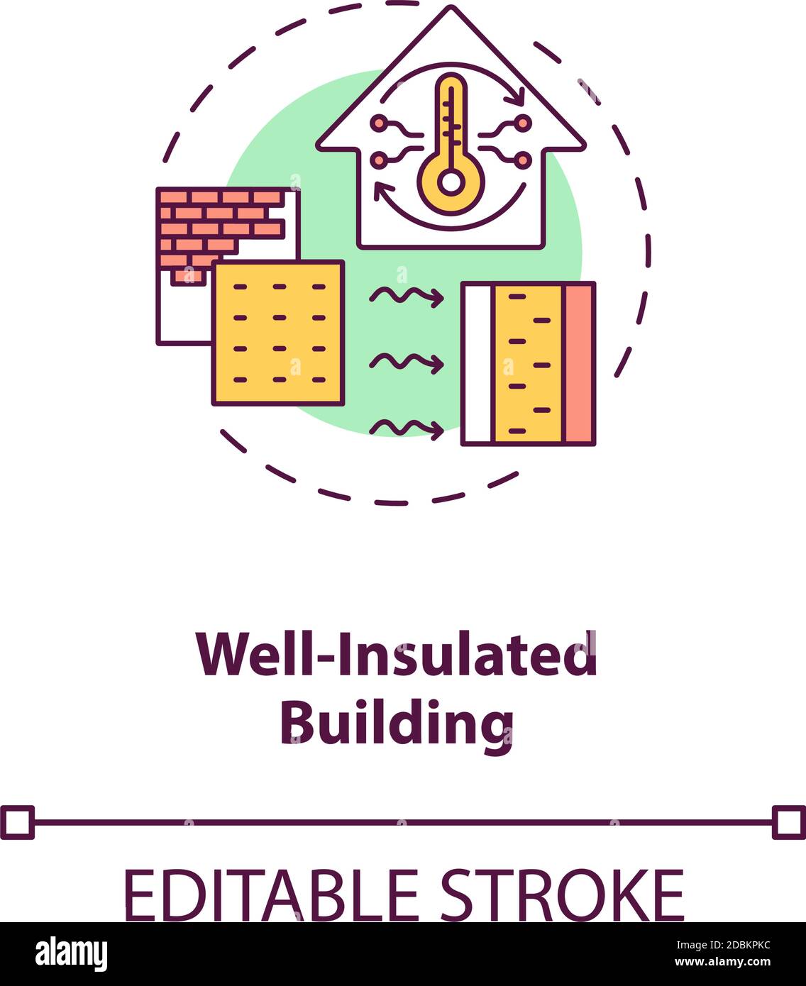 Well insulated building concept icon Stock Vector Image & Art - Alamy