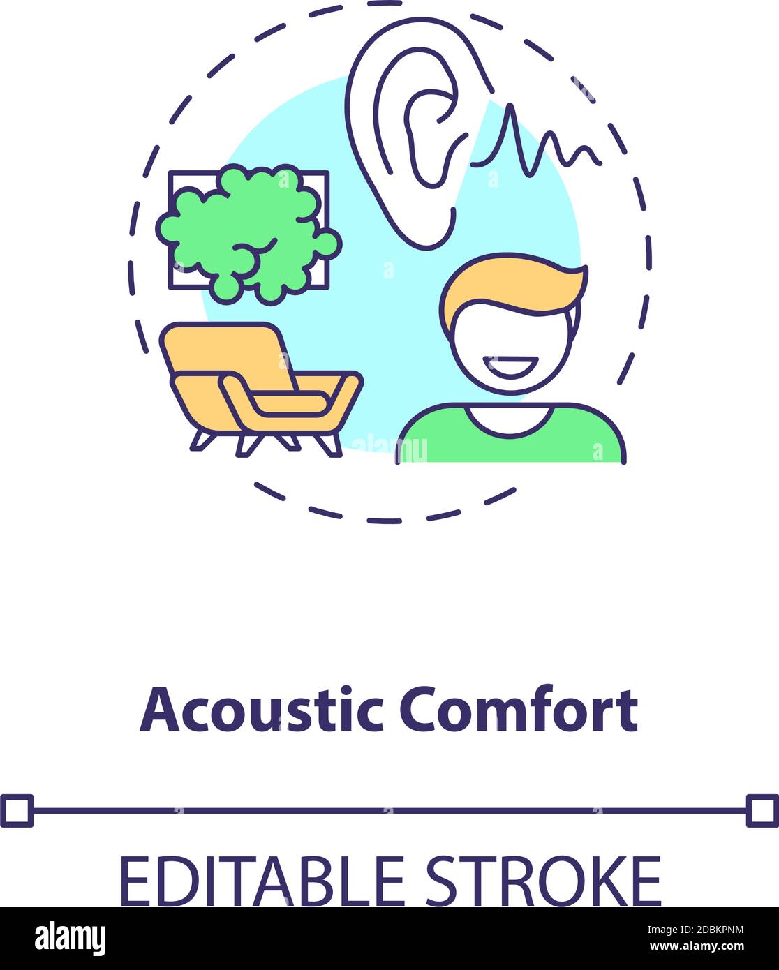 Acoustic comfort concept icon Stock Vector Image & Art - Alamy