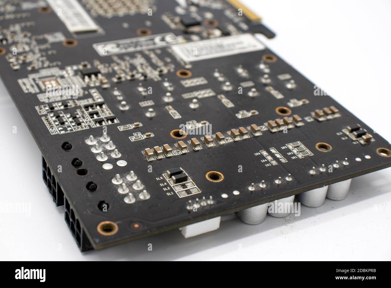 Disassembled video card isolated on white background Stock Photo - Alamy