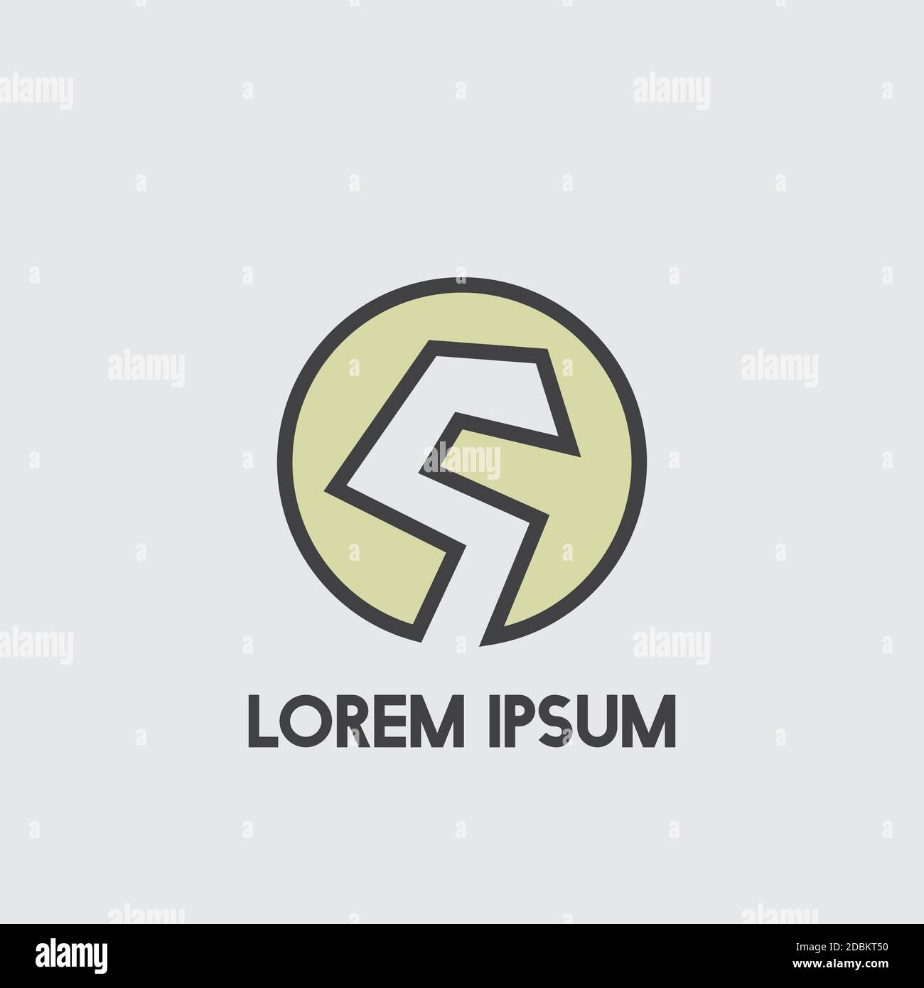 S Negative Space Initial Logo Concept Circle Icon Vector Template Stock ...