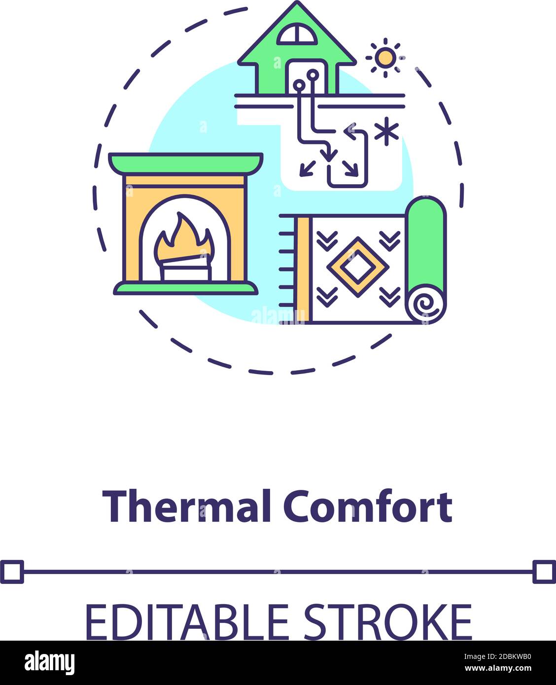 Thermal comfort concept icon Stock Vector Image & Art - Alamy