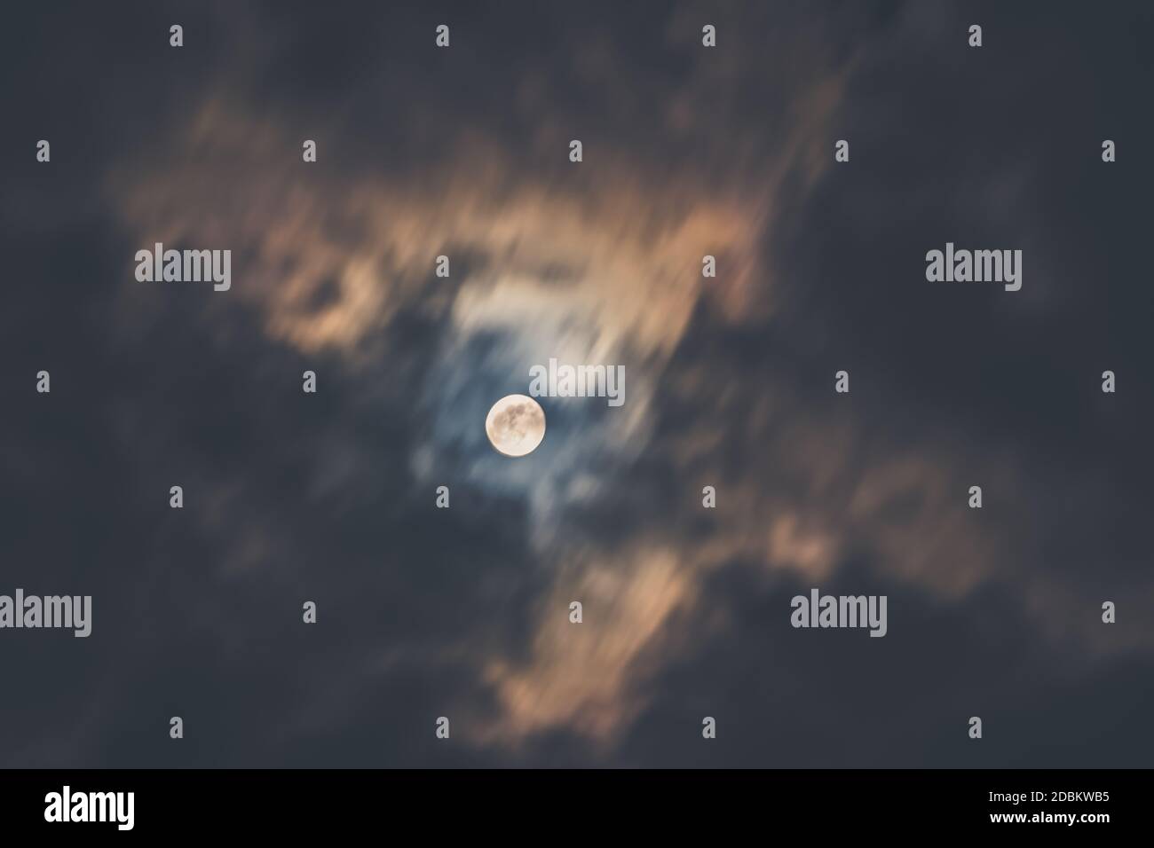 beautiful full moon in the sky with blue and yellow colors Stock Photo ...