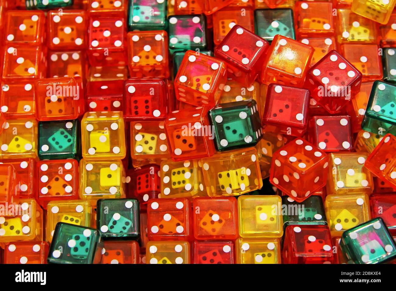 Background texture made from colorful dice toys Stock Photo - Alamy