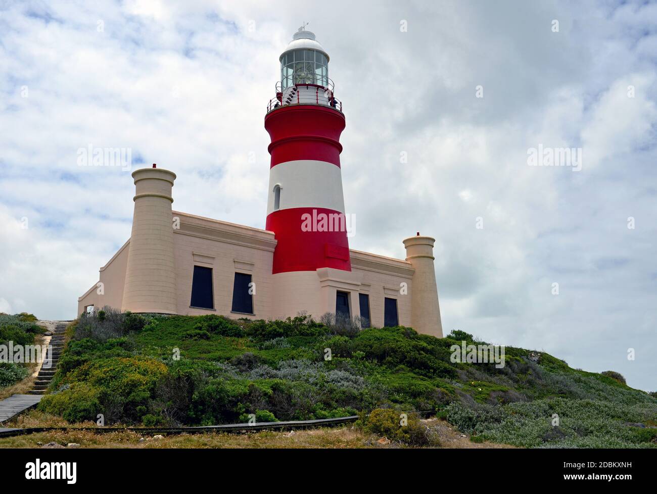 The lighthouse at Cape Agulhas, the southernmost point in Africa Stock ...
