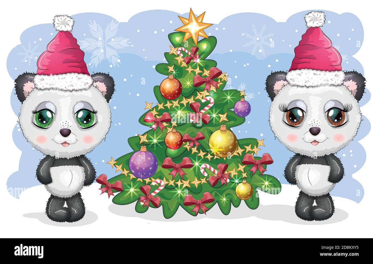 Cute Cartoon Panda With Big Eyes