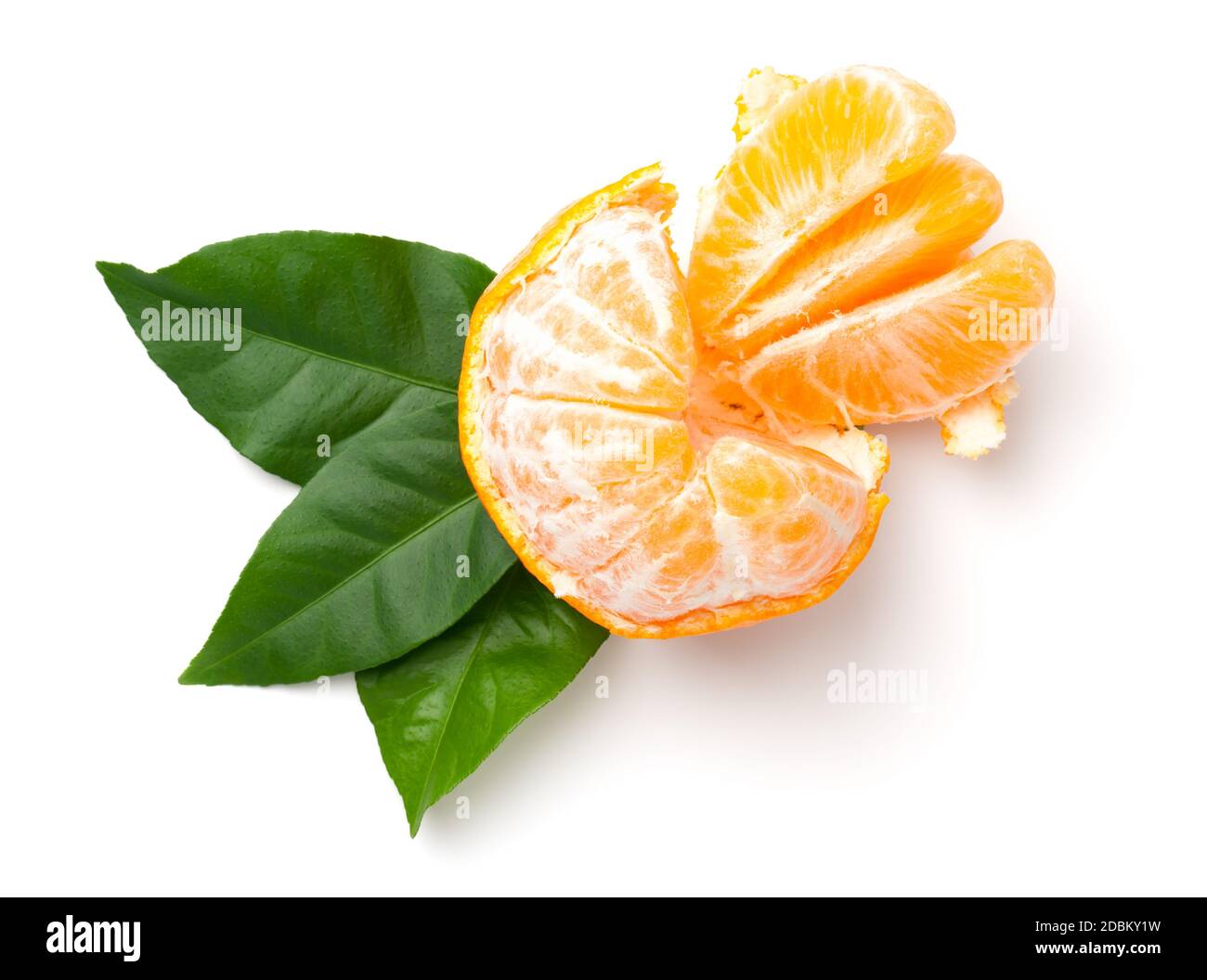 Mandarin orange isolated on white background. Tangerine, clementine ...
